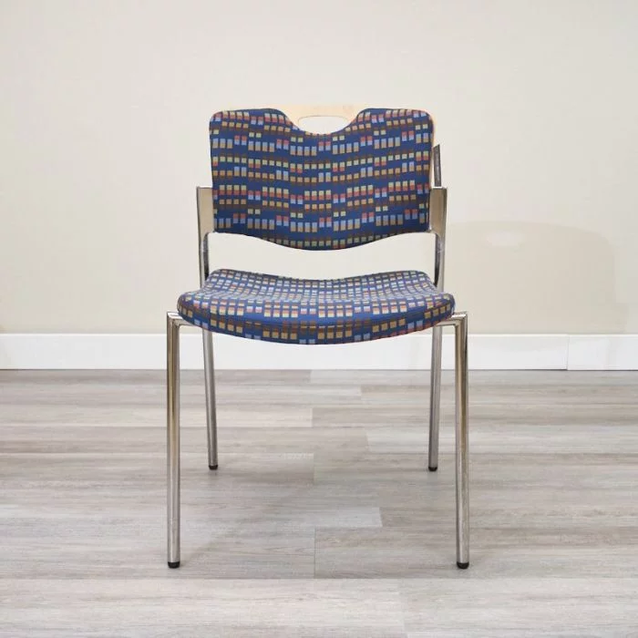 Used Stylex Stacking Guest Chair (Maple & Blue) CHS1614-005 | Dallas ...