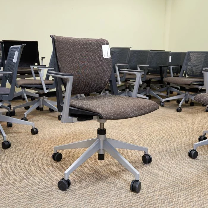 Used Haworth Very Conference Task Chairs in Full Fabric (Black & Grey ...