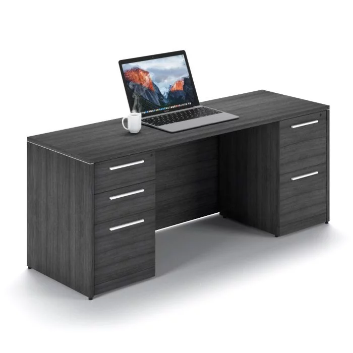 Potenza Double Pedestal Credenza Desk 72"x24" | Dallas DESK, Inc.
