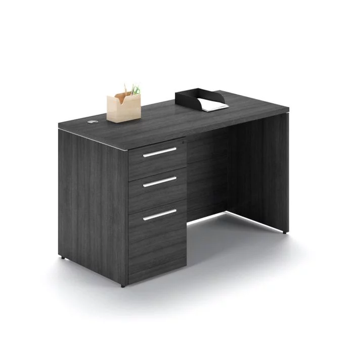 Potenza Single Pedestal Desk 48"x24" | Dallas DESK, Inc.
