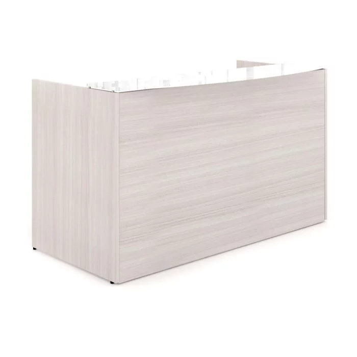 Potenza Reception Desk with Floated White Glass Top | Dallas DESK, Inc.