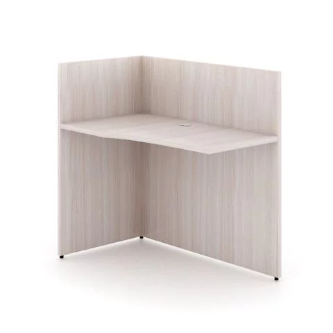 Potenza Reception Desk with Floated White Glass Top | Dallas DESK, Inc.