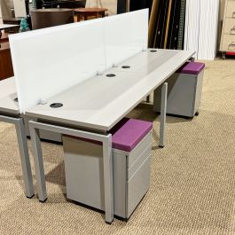 Used OFD Connect It 2-Pod Benching Desk with Mobile Files (Grey ...