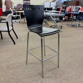 Used Bar Stool (Black Walnut & Chrome) CBA1670-011 | Dallas DESK, Inc.