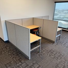 Used Maxon 2-Pack 6'x6' Right Cubicle Pack (Maple & Grey) CUB1877-018 ...