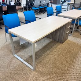 Used Hon 72x30 Desk with Right BBF Pedestal & Modesty Panel (Birch ...