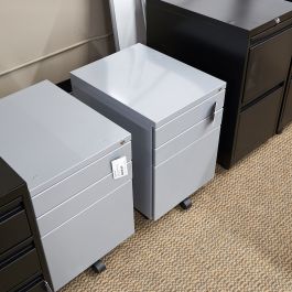Used 16x20 3 Drawer BBF Mobile File Pedestal (Silver) FIM9999-1646 ...